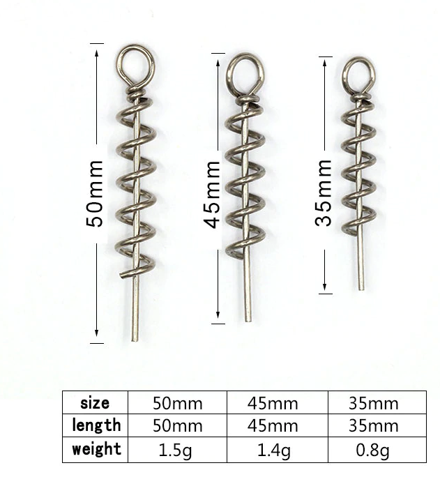 Soft lures Spring lock pin 5pcs